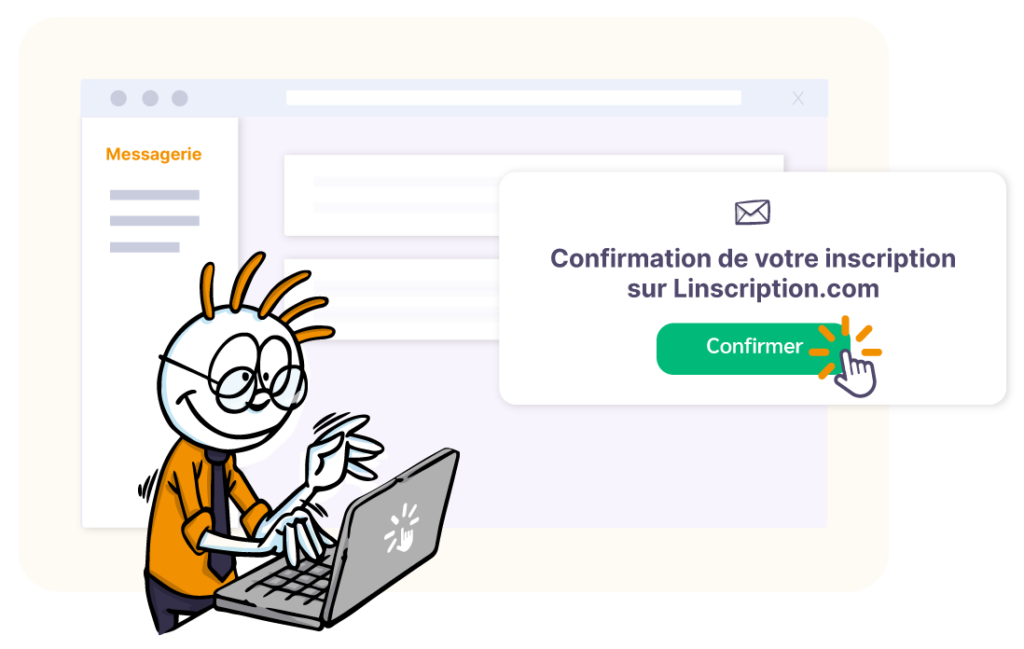 Confirmation création de compte - Linscription.com